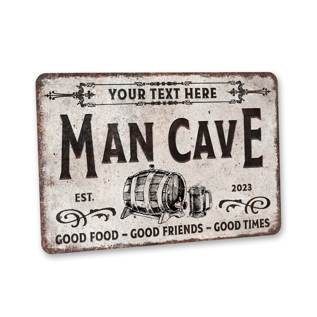 Personalized Man Cave Sign Gift for Man Cave Man Cave Decor Home Bar ...
