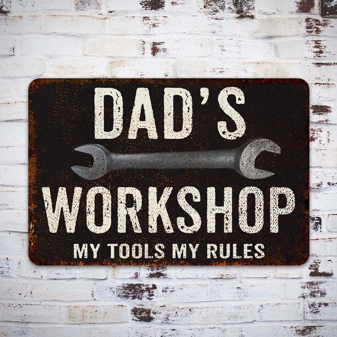 Dad's Workshop Sign, Garage Decor, Auto Shop, Woodshop, Workshop, My ...