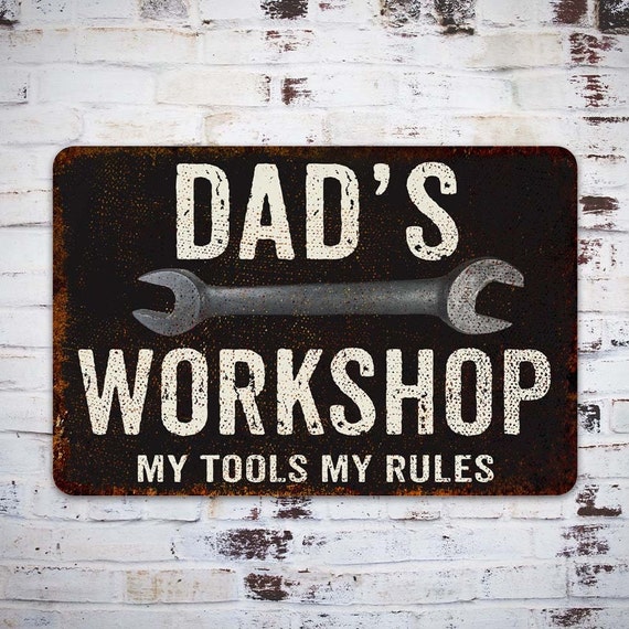 Dad's Workshop Sign Garage Decor Auto Shop Woodshop - Etsy