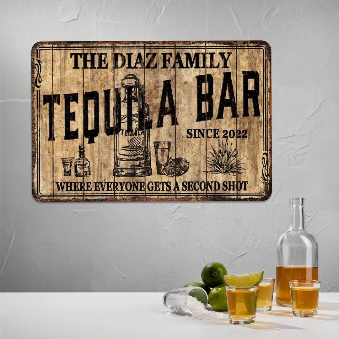 Personalized Sign, Tequila Gifts, Custom Bar Sign, Gift for Him, Gift ...