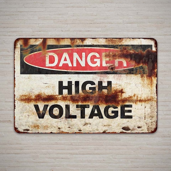 Danger High Voltage Sign Warning Sign Vintage Looking - Etsy