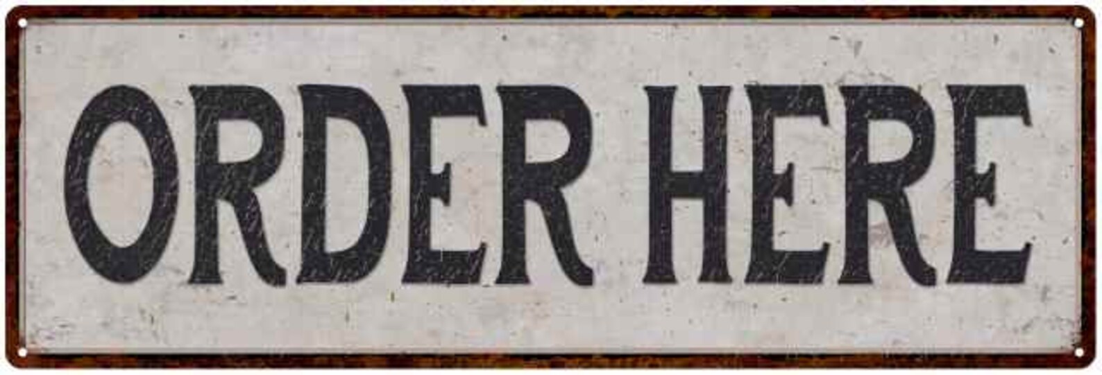 Order Here Sign Rustic Vintage Looking Restaurant Sign - Etsy