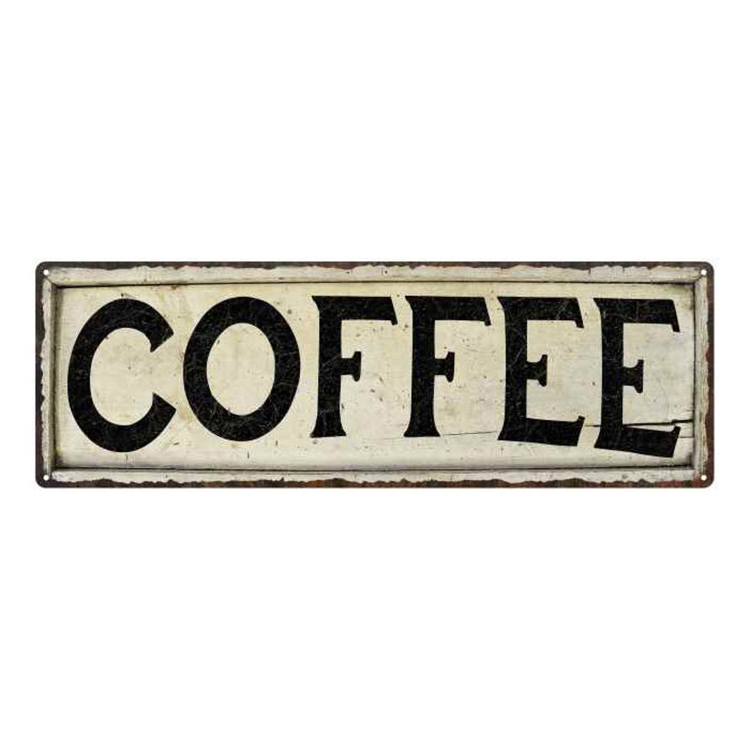 Coffee Sign, Chic Vintage Looking Farmhouse Coffee Shop Wall Decor ...