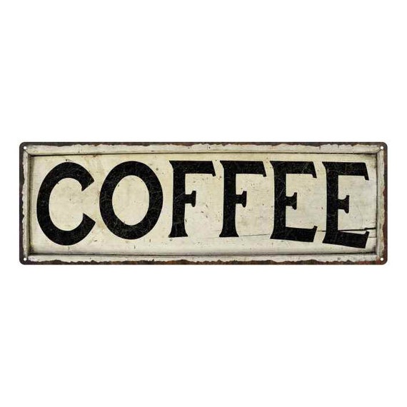 Coffee Sign Chic Vintage Looking Farmhouse Coffee Shop Wall - Etsy