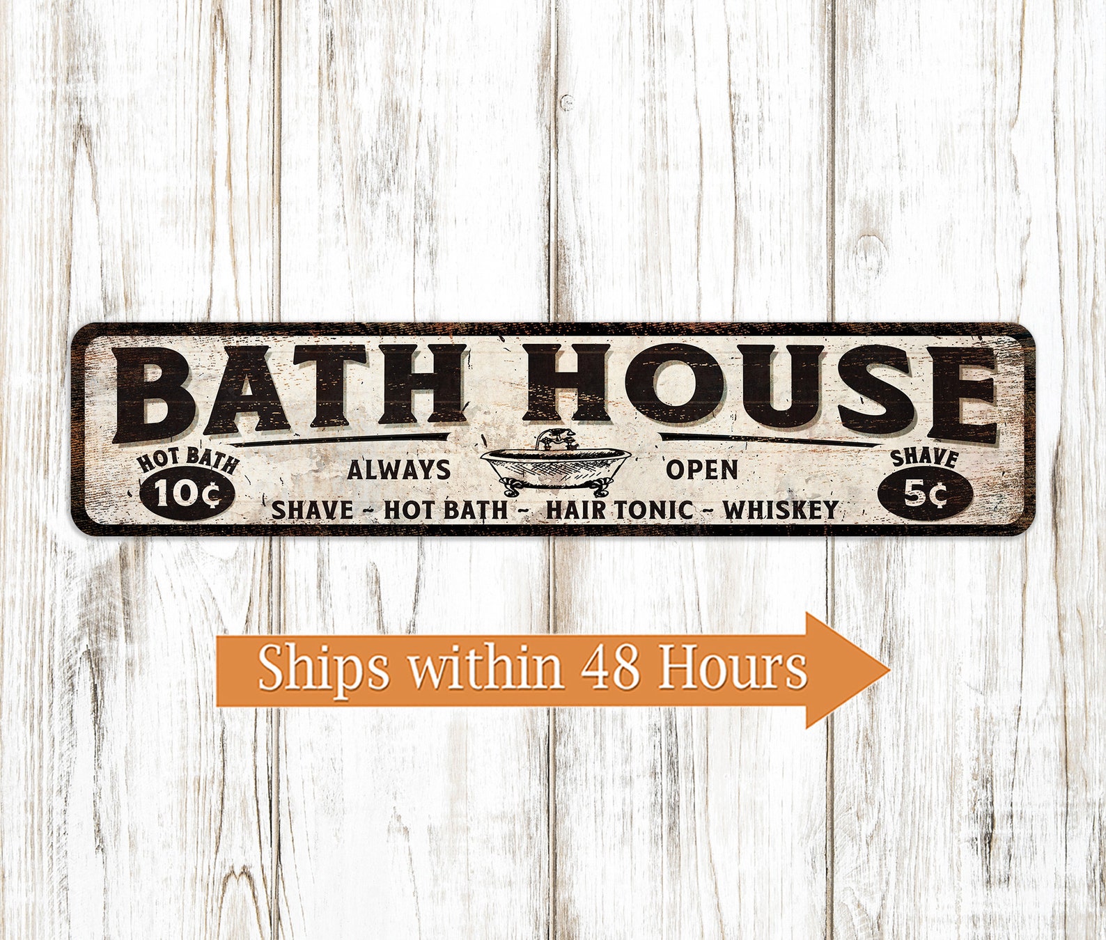 Bath House Sign Bathroom Decor Wash Room Bathroom Sign - Etsy