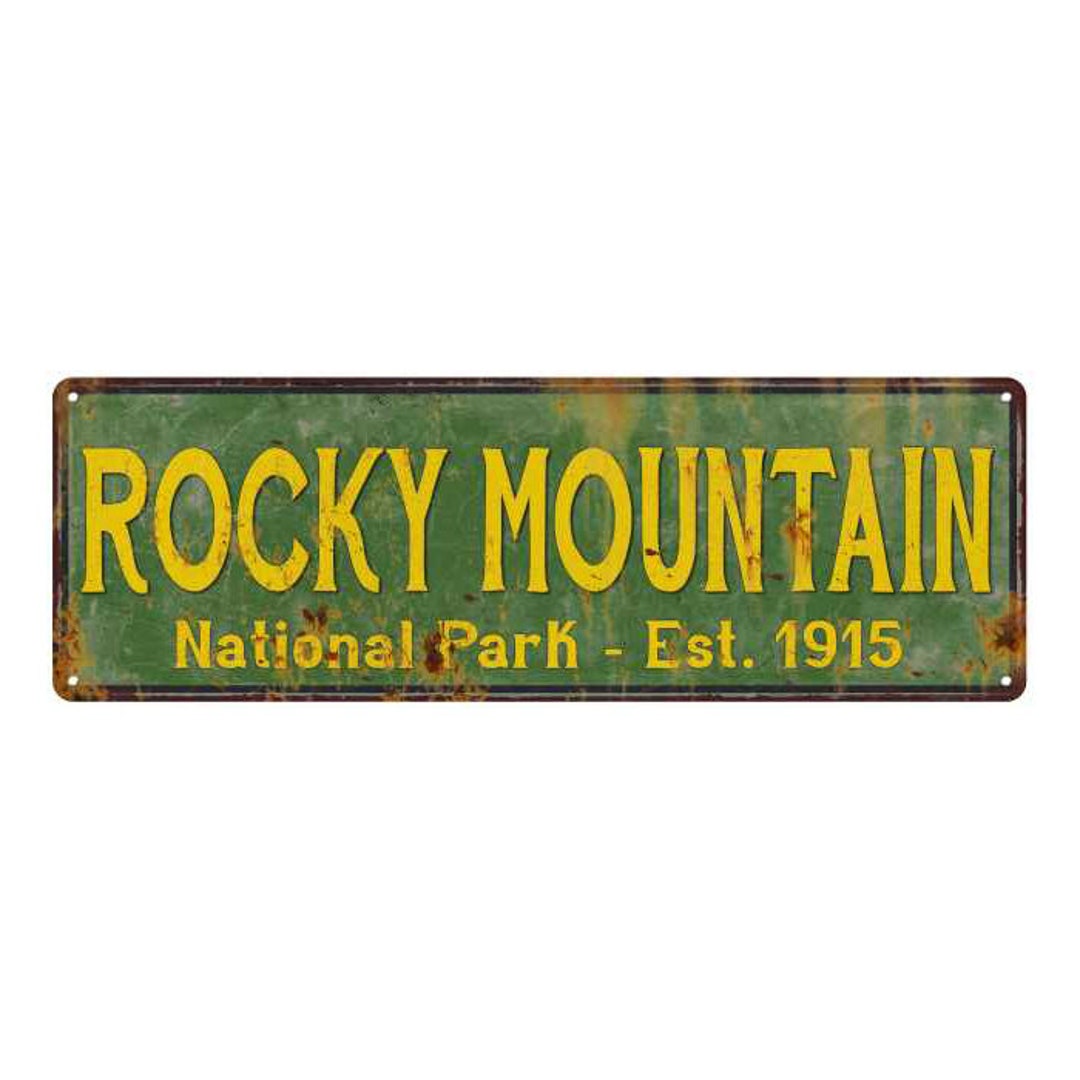 Rocky Mountain Sign, Rocky Mountain National Park Sign, Rustic Sign Cabin Decor, Camping Hiking ...