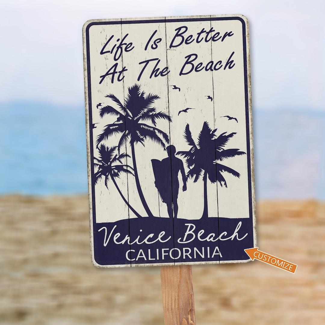 Beach Sign With Custom Beach Name for Beach House Décor Locals Only ...