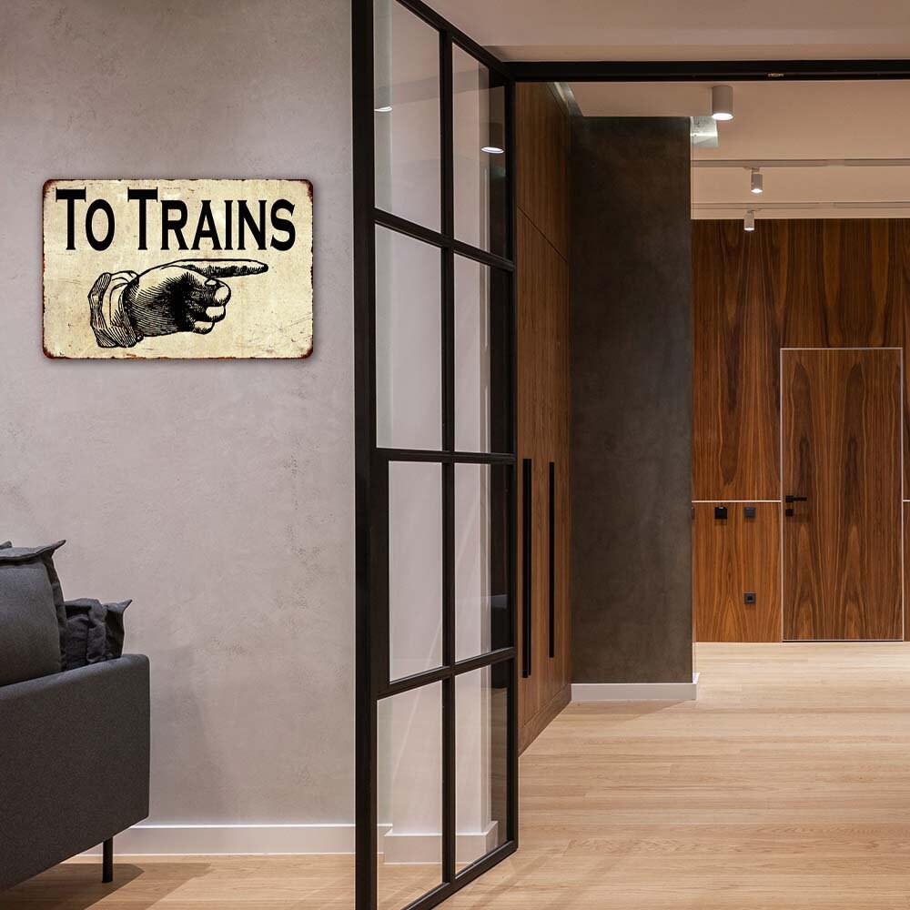 Train Sign to Trains Arrow Right Sign Hobby Trains Decor - Etsy