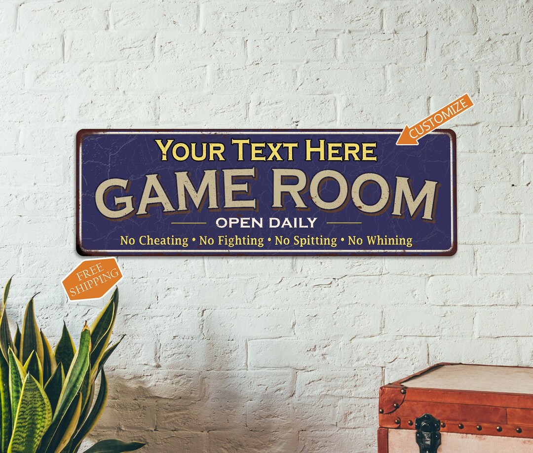 Personalized Game Room Sign Rec Room Card Room Billiard Room Family Man ...