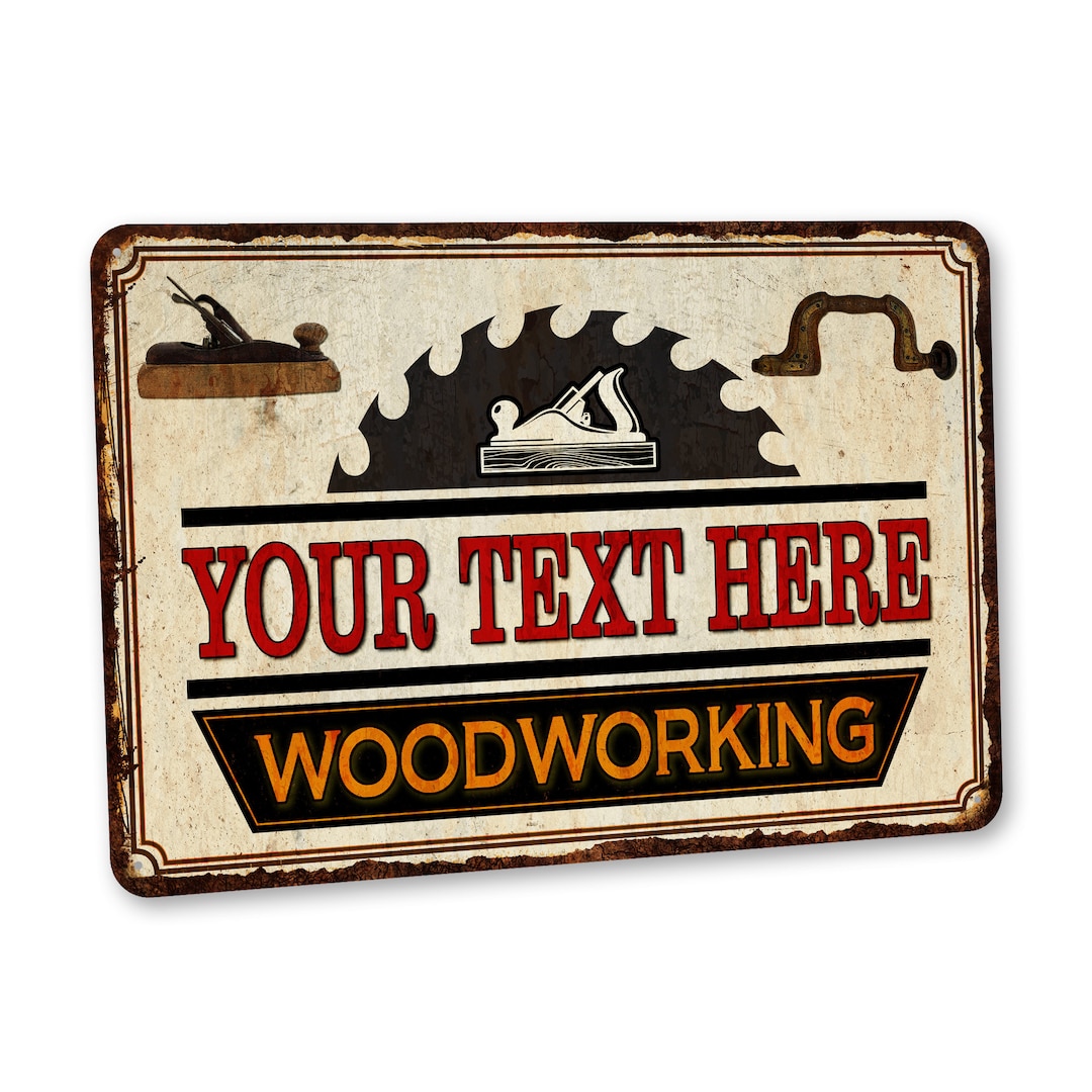 Custom Woodworking Sign Garage Decor Workshop Woodshop Man Cave Gift ...