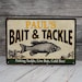 Personalized Fishing Bait Tackle Sign Man Cave Vintage Look ...