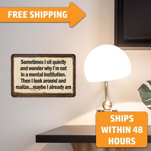 Crazy Sign, Funny Saying Sign, Office Decor, Gift for Her, Gift for Him ...
