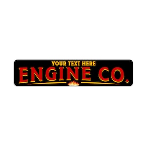 Custom Fire Engine Sign, Firefighter Sign, Patriotic Decor, Gift for ...