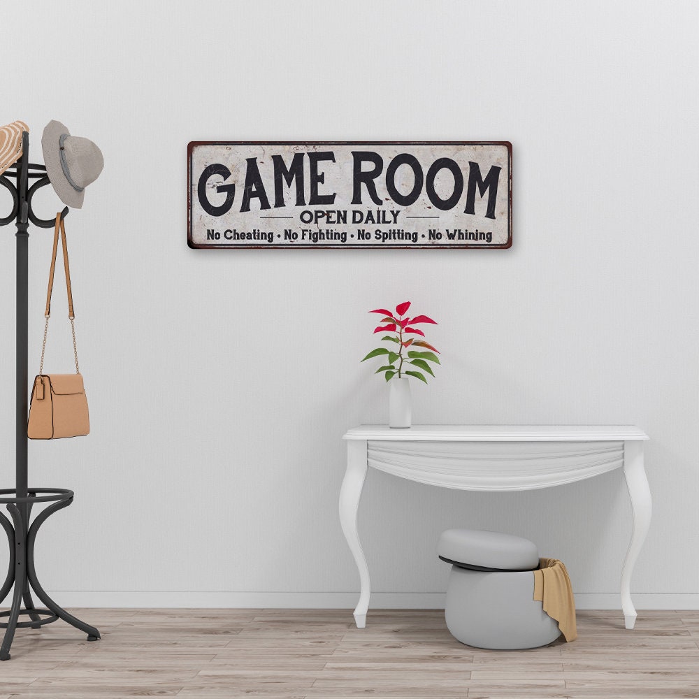 Game Room Sign Rec Room Vintage Looking Decor Billiard Room - Etsy