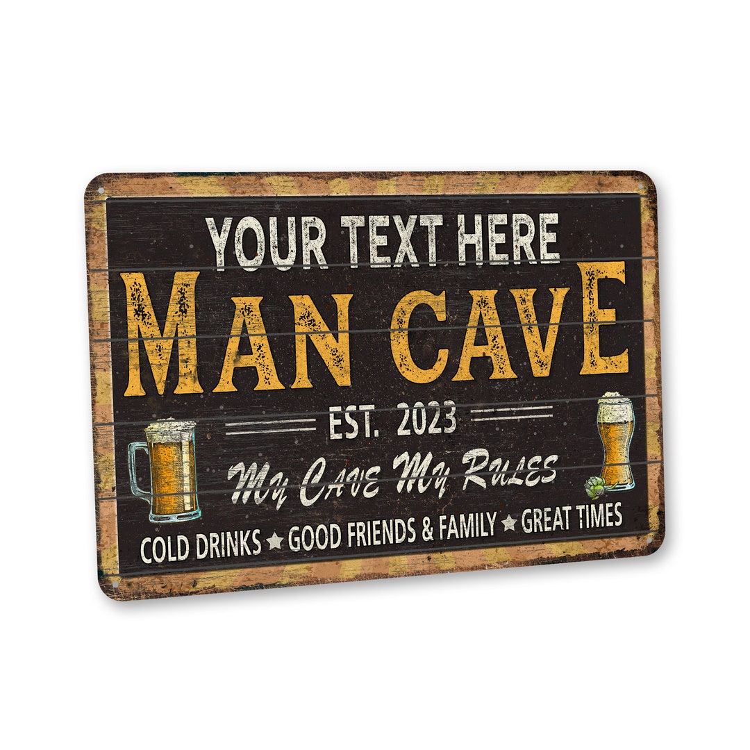 Personalized Man Cave Sign, Man Cave Gift, Home Bar Decor, Gift for Him ...