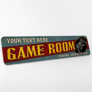 Custom Game Room Decor Sign, Video Game, Personalized Gift Sign, Arcade ...
