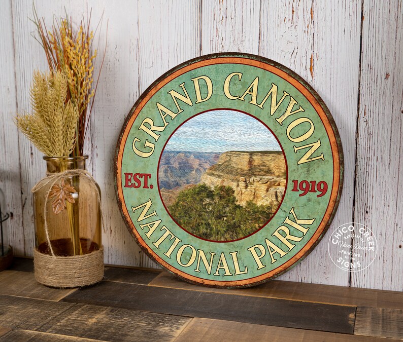 Grand Canyon Sign, Grand Canyon National Park Sign, Rustic Home Decor ...