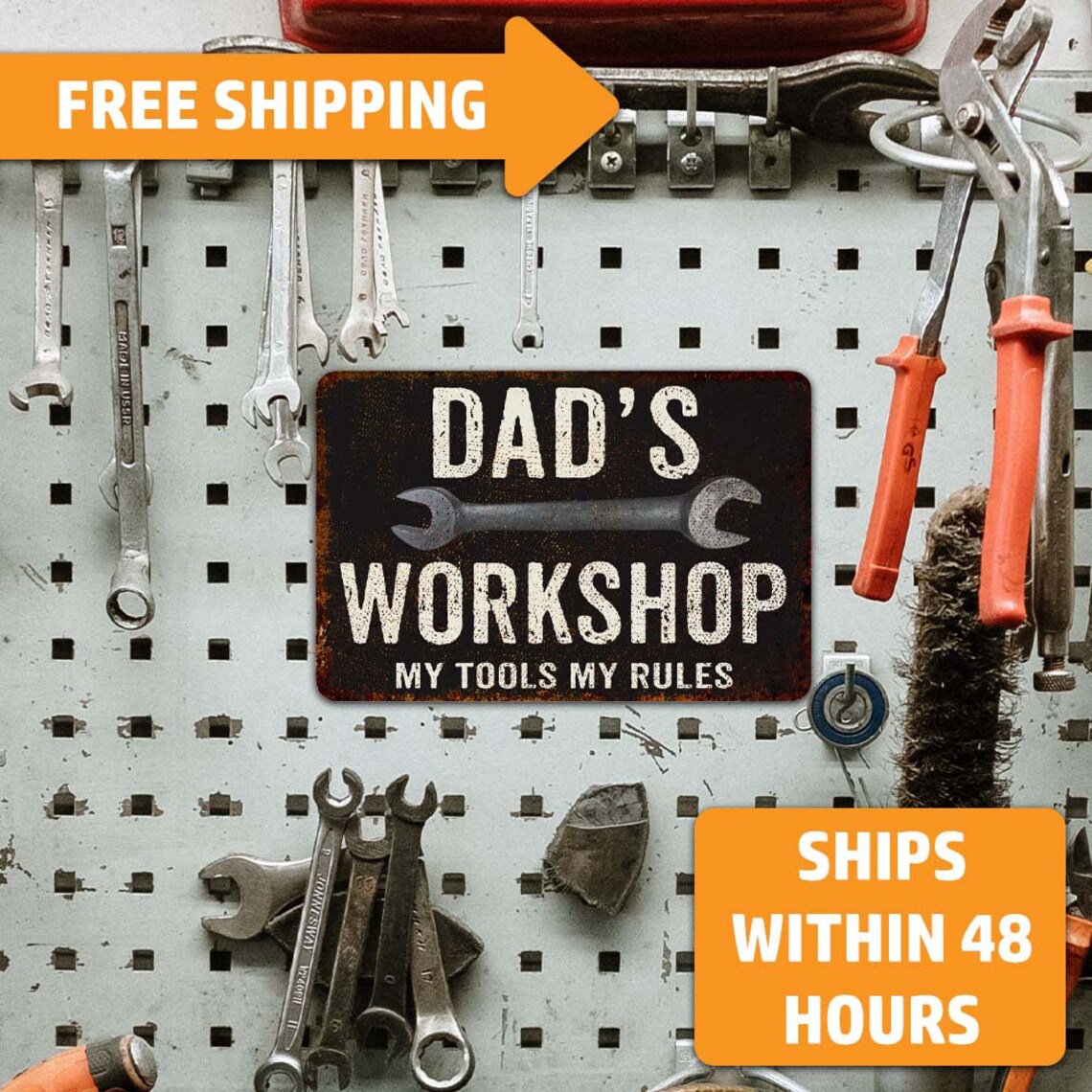 Dad's Workshop Sign Garage Decor Auto Shop Woodshop - Etsy