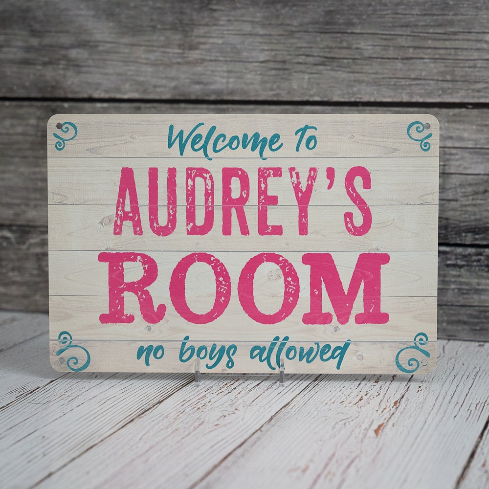 Personalized Girls Room Sign Bedroom Kids Childs Gift Metal - Etsy