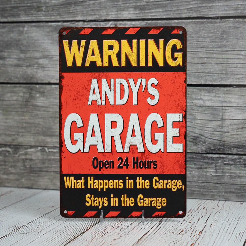 Custom Garage Sign Warning Sign Personalized Man Cave Garage - Etsy