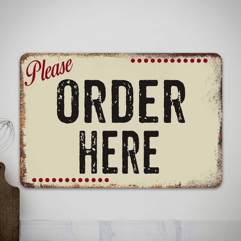 Please Order Here Sign Restaurant Sign Food Order Sign Togo - Etsy