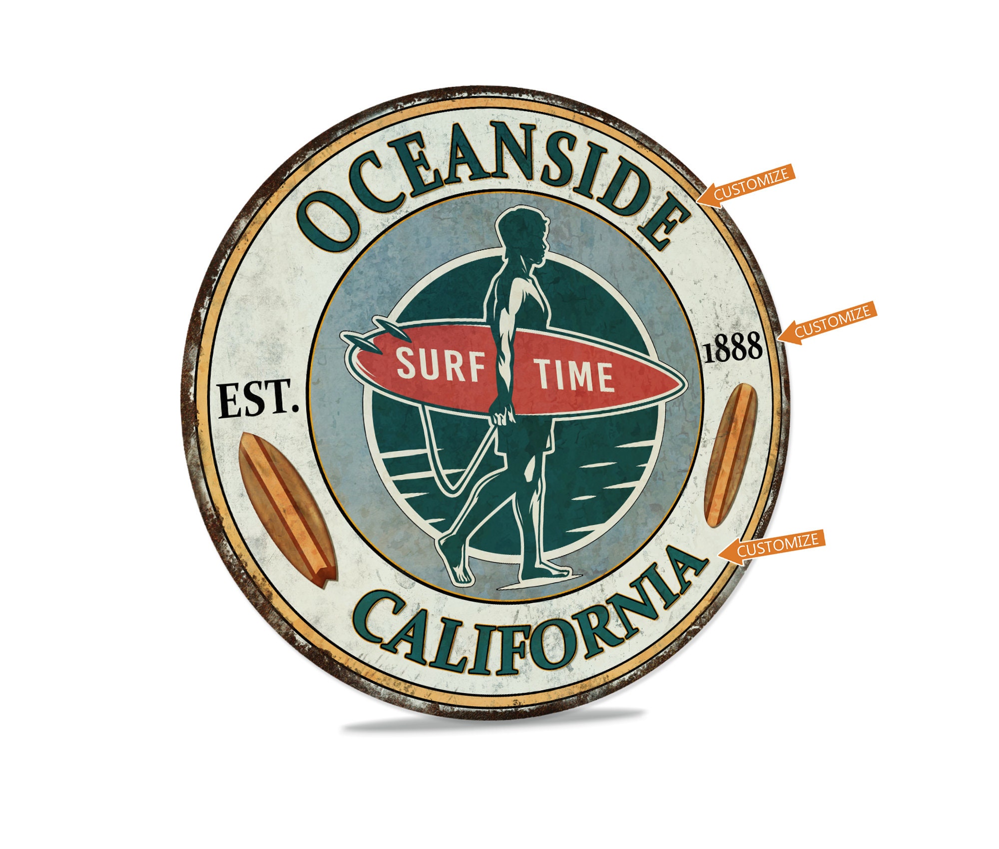 Custom Beach House Sign Personalized Beach Theme Sign City - Etsy