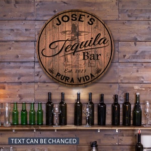Personalized Tequila Bar Sign, Tequila Gifts, Custom Bar Signs, Home ...