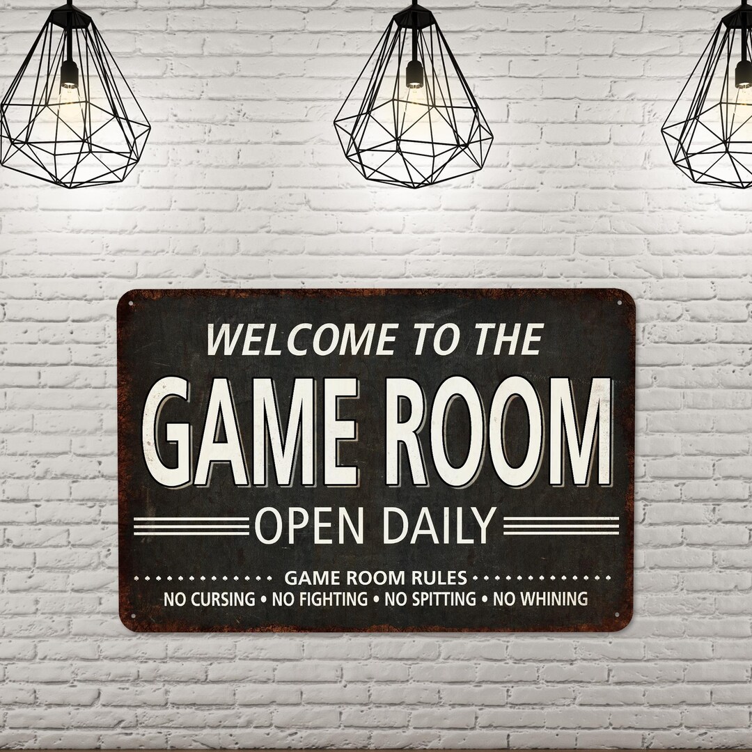 Game Room Sign, Pool Room Decor, Gamer Gifts, Game Room Decor, Game ...