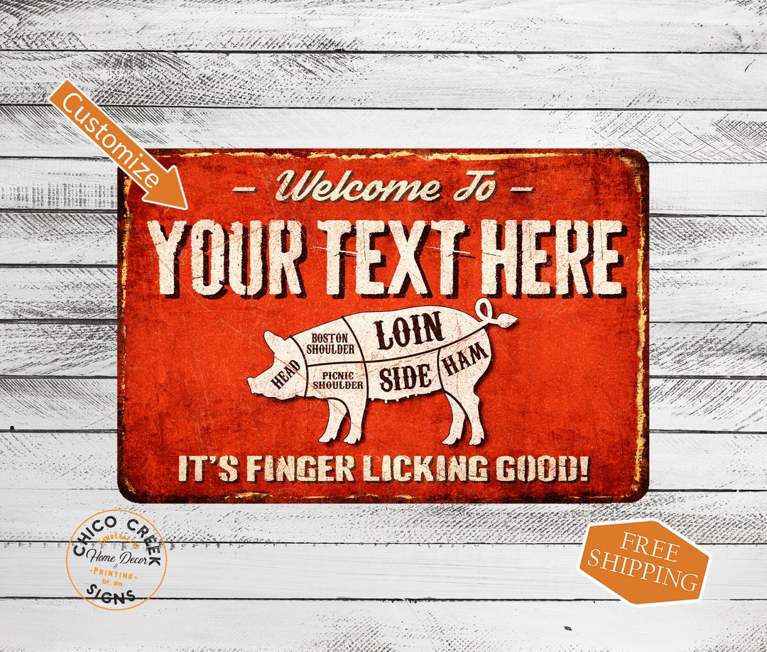 Personalized Smokehouse BBQ Sign, Patio Barbecue Sign, Grillmaster Gift ...