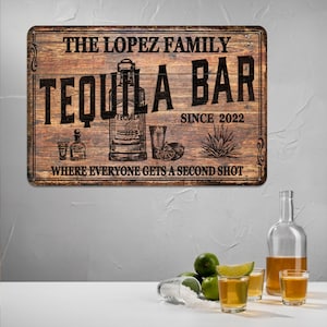 Personalized Bar Sign Tequila Bar Decor Custom Sign for Home Bar Decor ...