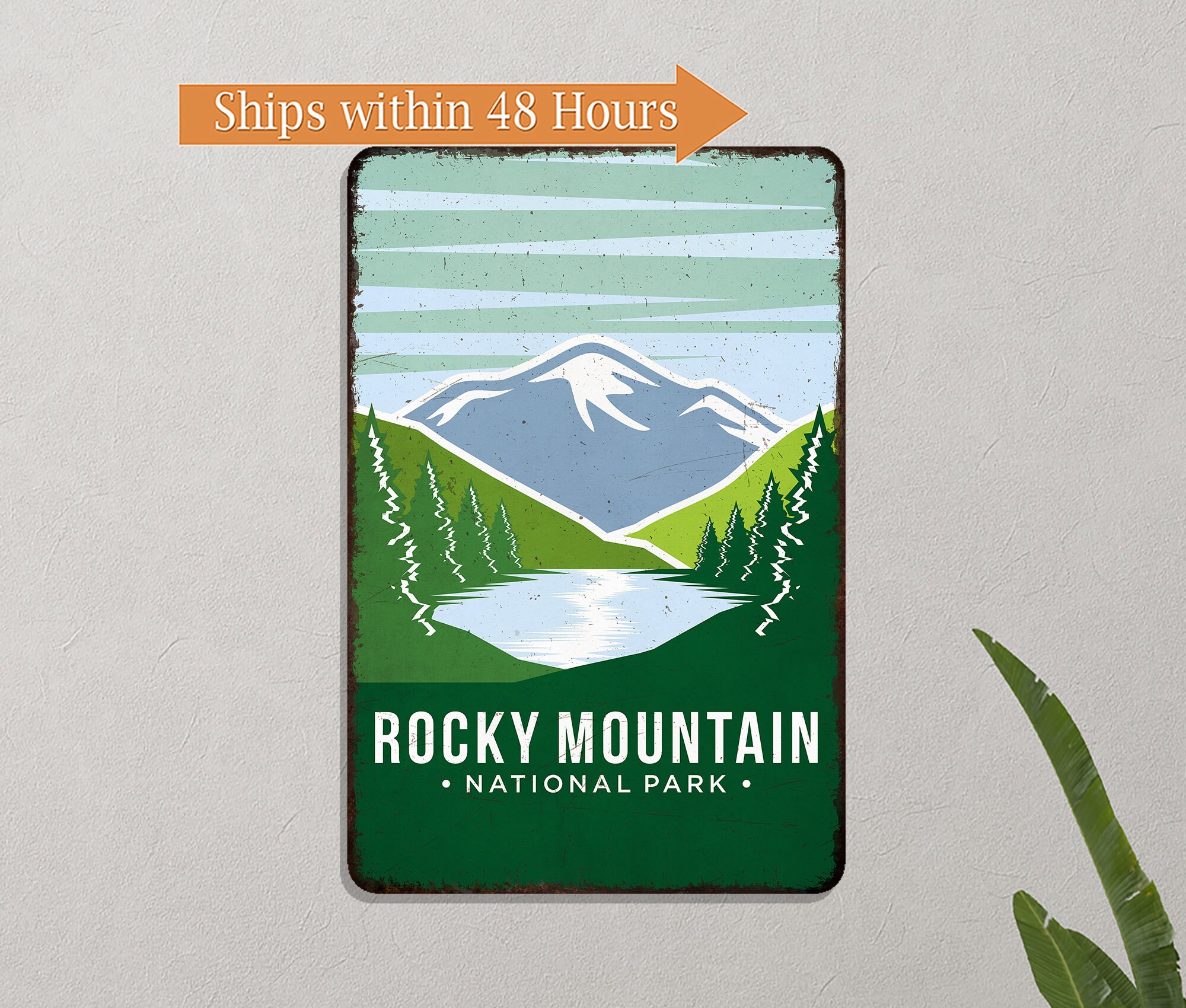 Rocky Mountain National Park Sign Rustic Looking Wall Decor | Etsy