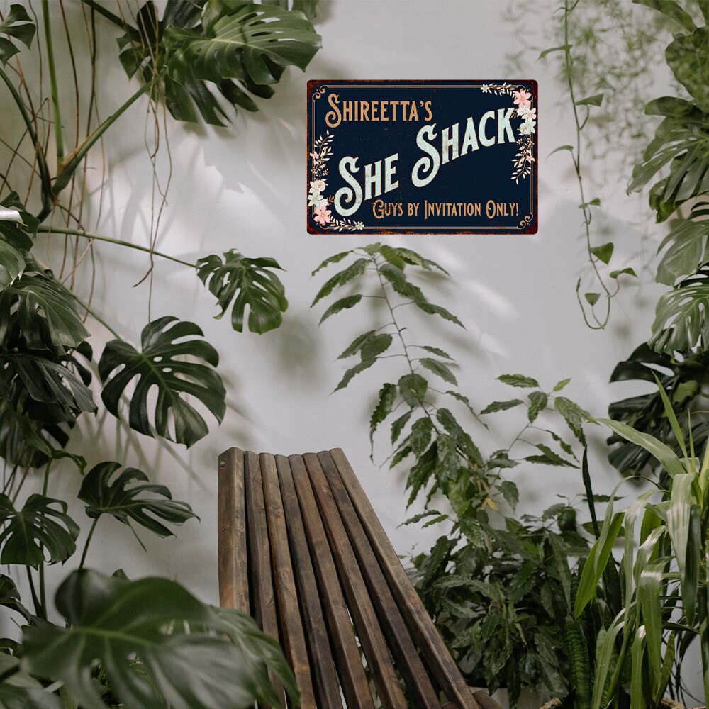 Personalized She Shack Sign Your Name Custom She Shed - Etsy