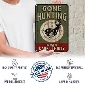 Gone Hunting Sign, Bullseye, Cabin Decor, Hunting Season, Hunting Sign ...