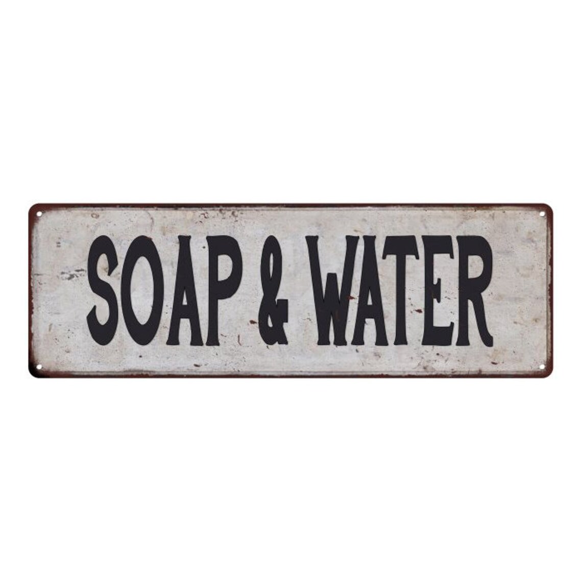 SOAP & WATER Sign Vintage Looking Rustic Bathroom Decor - Etsy