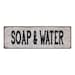 SOAP & WATER Sign, Vintage Looking Rustic Bathroom Decor, Restroom ...
