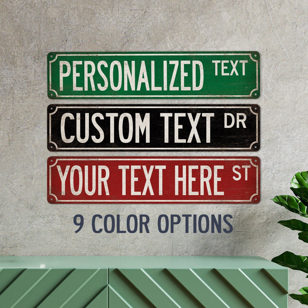 Personalized Street Sign, Custom Street Sign, Vintage Sign, Metal ...
