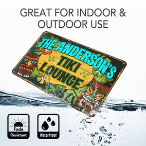 Tiki Lounge Sign Beach Sign Tiki Bar Custom Name Beach House Décor ...