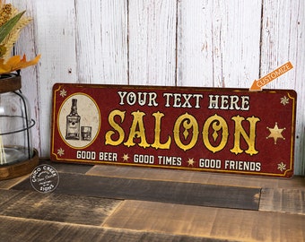 Custom Saloon Sign Custom Saloon Decor State Saloon Sign - Etsy
