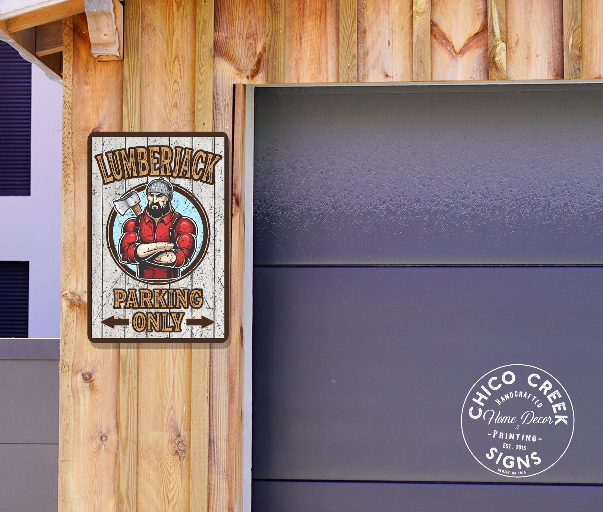 Lumberjack Parking Only Sign Logger Sign Country House | Etsy