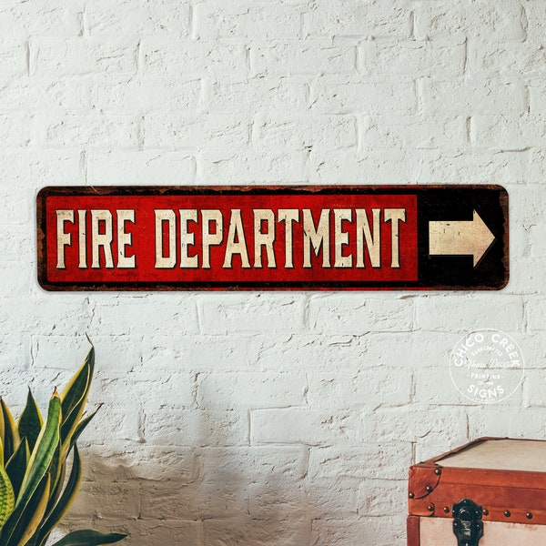 Fire Department Sign - Etsy