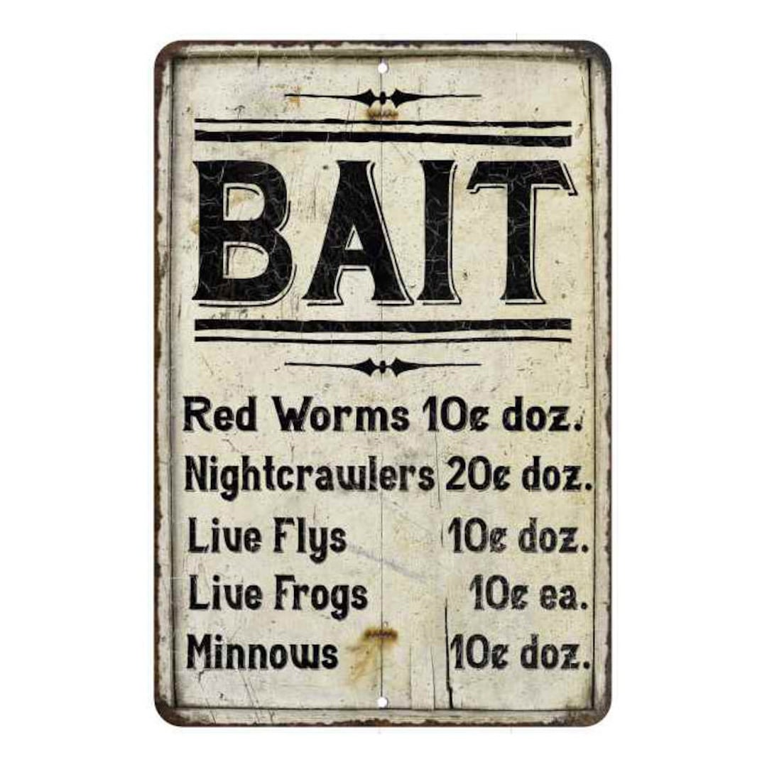 Bait Shop Sign, Bait Price List Sign, Farmhouse Style Rustic Sign, Bait ...