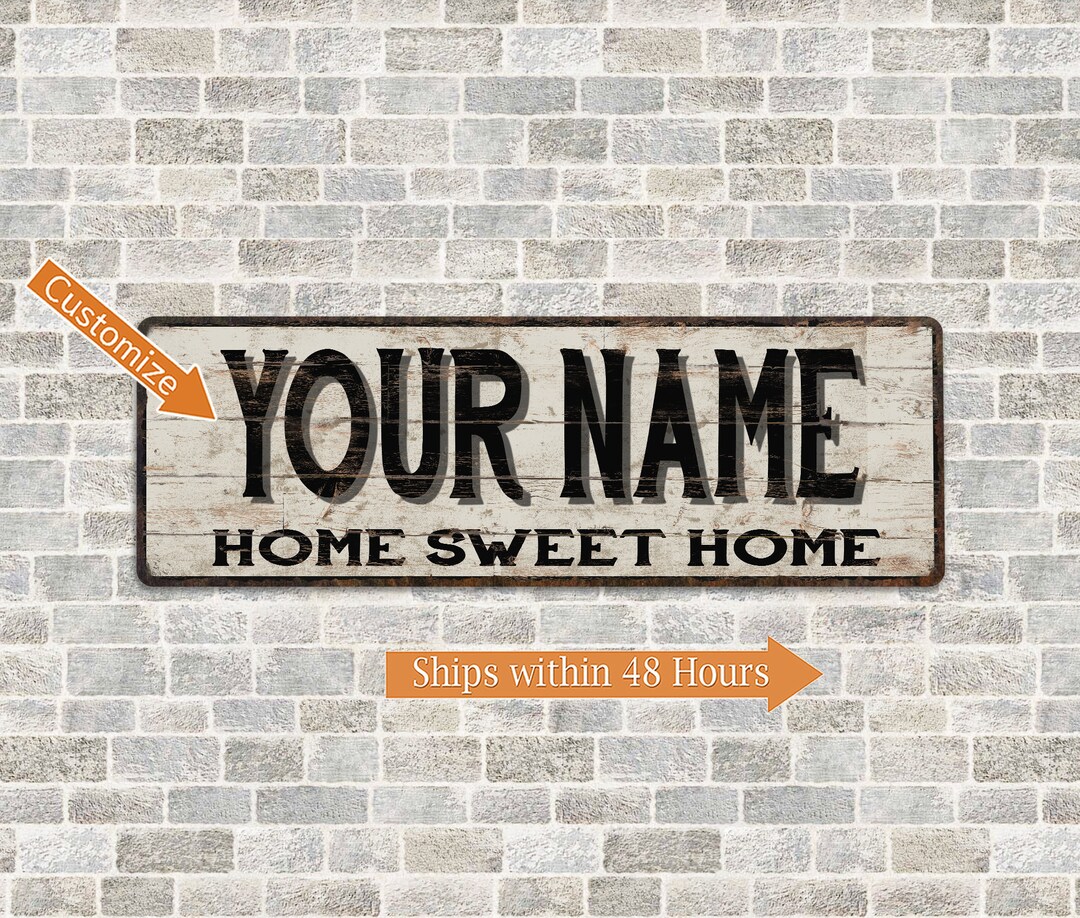 Hogar personalizado Sweet Home Sign Rustic Home Decor Gift, Country ...