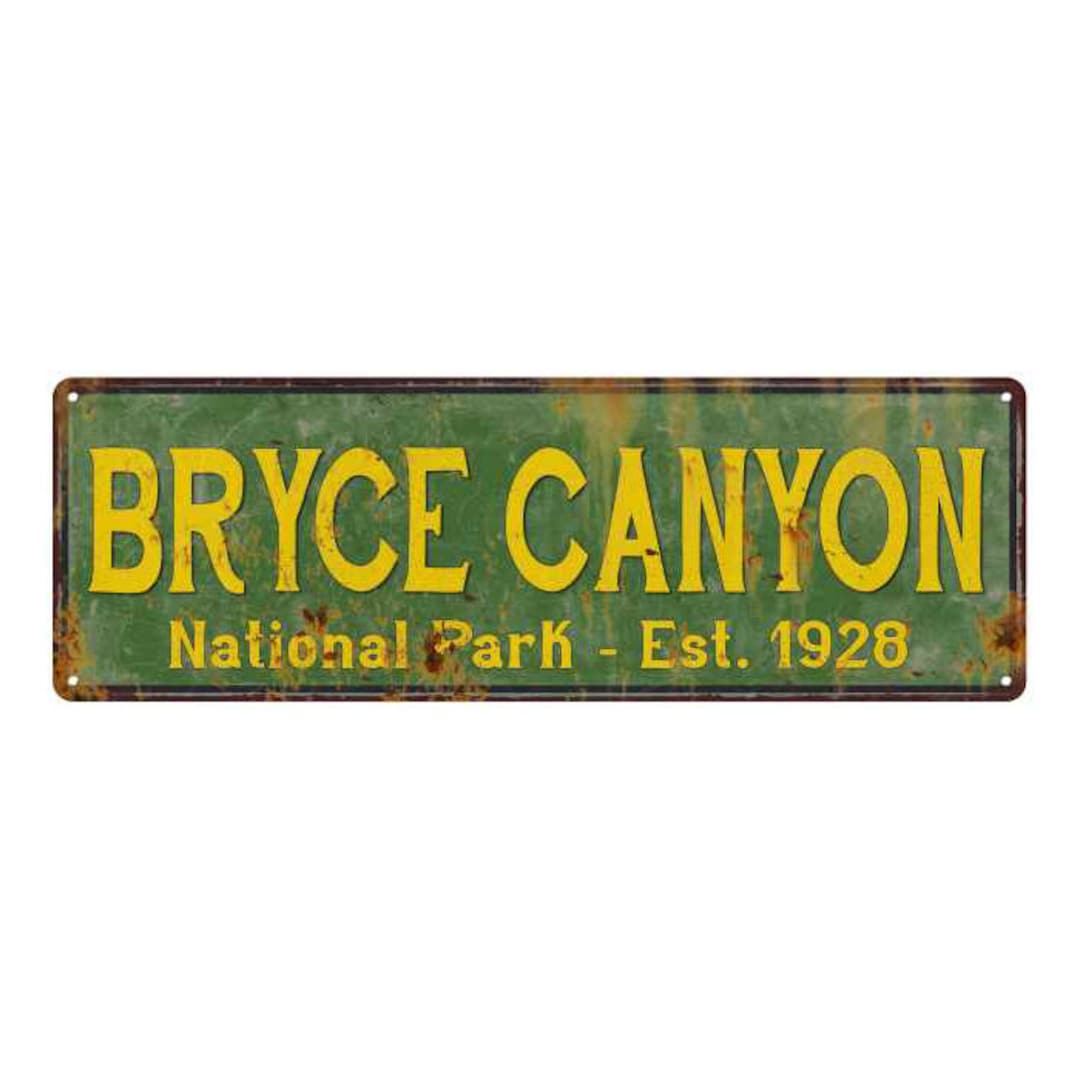 Bryce Canyon Sign, Bryce Canyon National Park Rustic Sign, Cabin RV ...