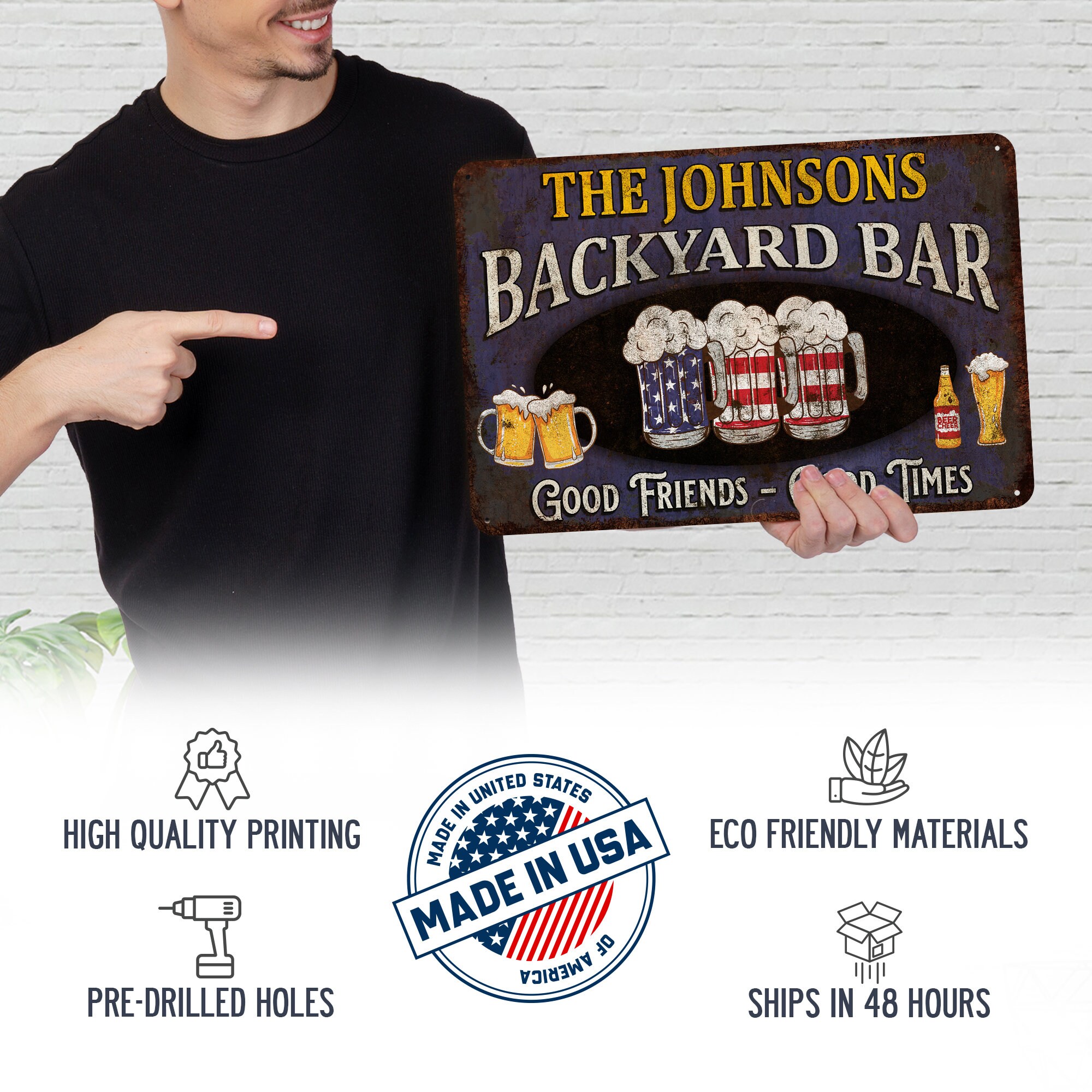 Personalized Backyard Bar Sign, Outdoor Bar Sign, Gift for Him, Gift ...
