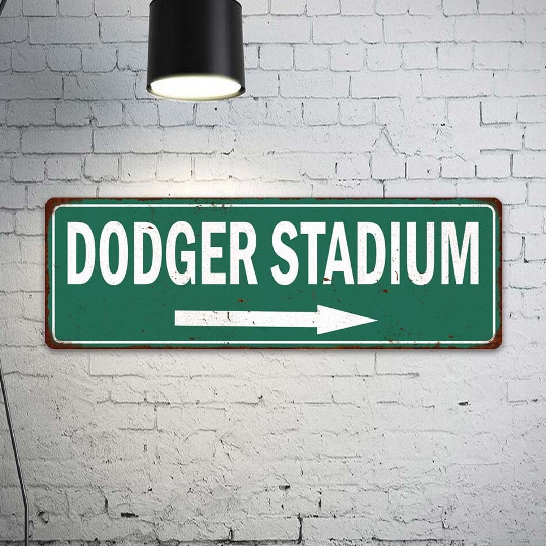 Dodger Stadium Sign, Baseball Decoration, Vintage Ballpark Decor, MLB ...