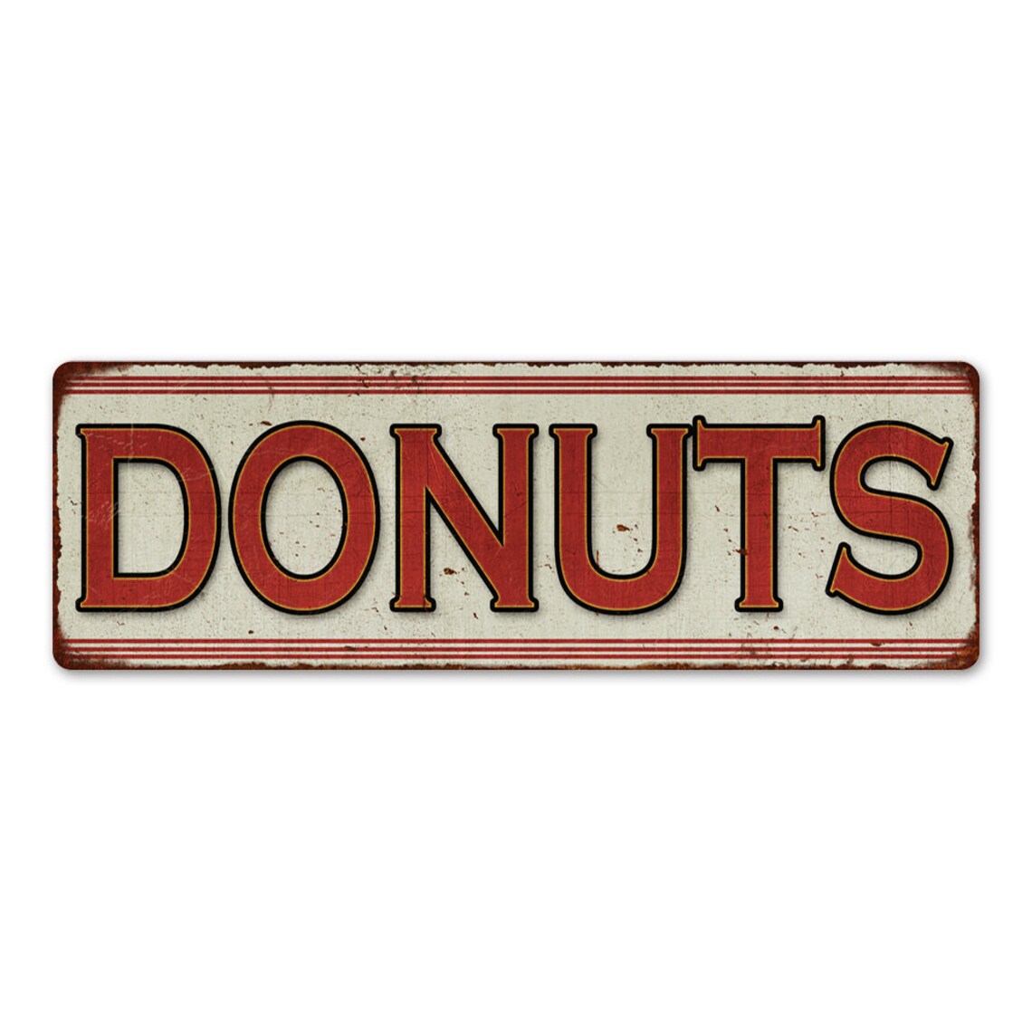 Donuts Sign Vintage Diner Decor Retro Signs Wall Art Tin | Etsy