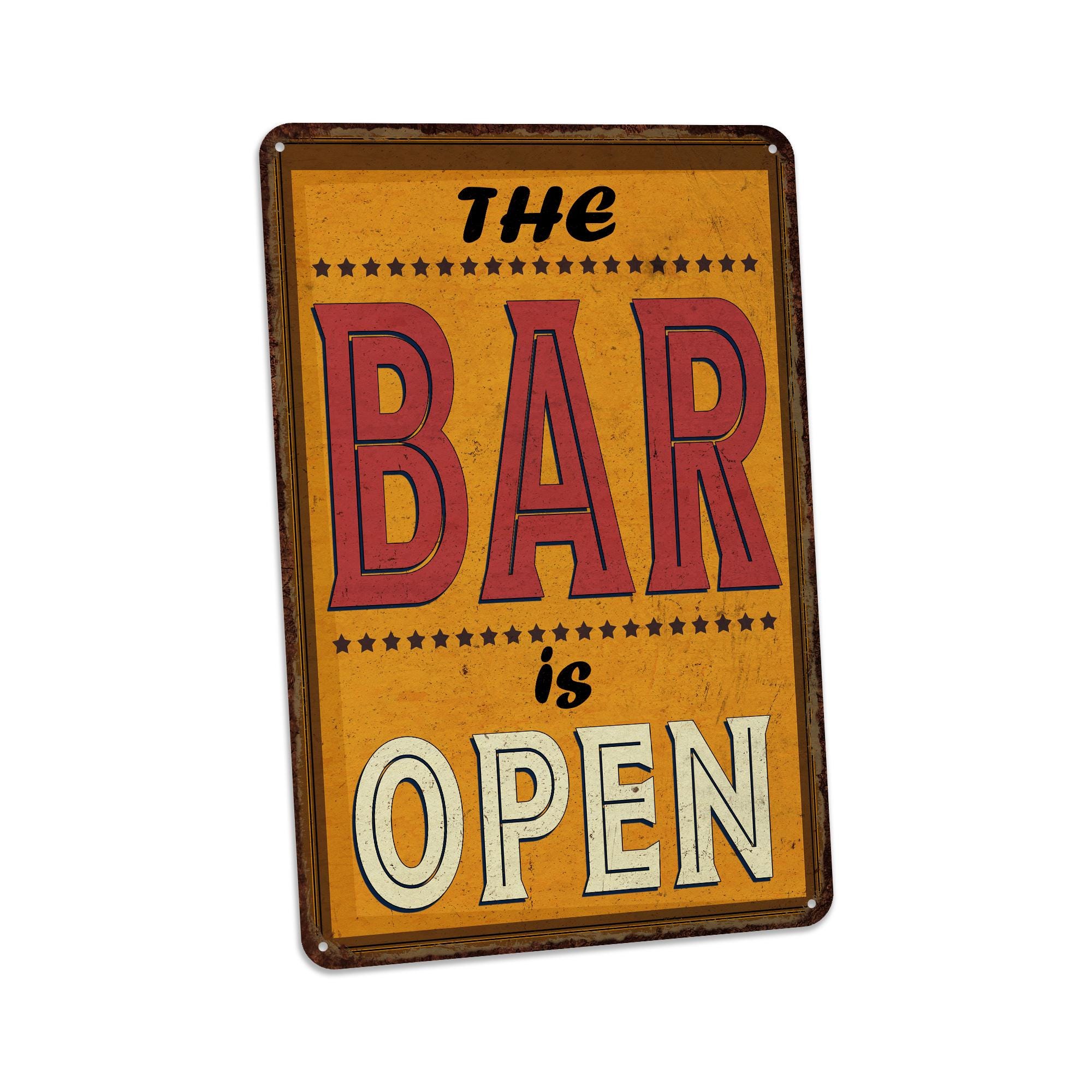 The Bar is Open Sign, Business Sign, Bar Sign, Home Bar Signs, Bar ...