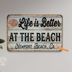 Personalized Beach Sign, Custom Beach Sign, Gift for Her, Gift for Him ...