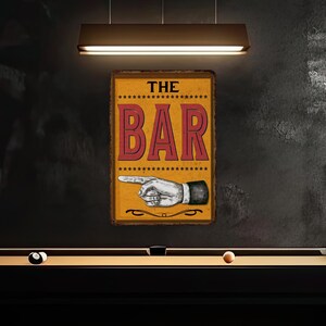 Bar Sign, the Bar Sign, Bar Gift, Gift for Him, Fathers Day Gift, Gift ...