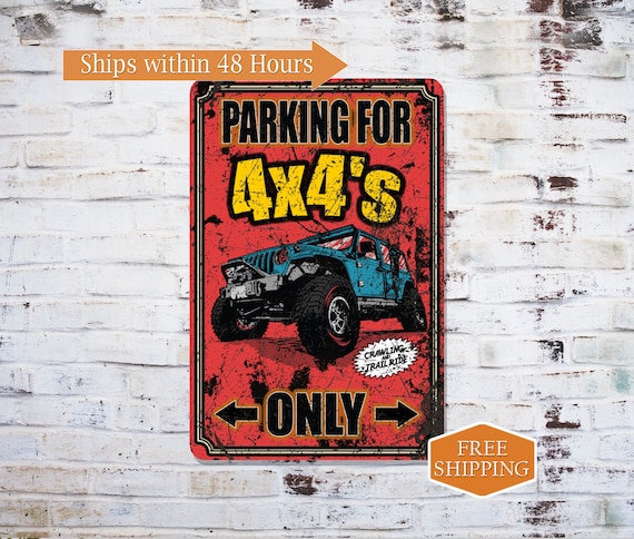 4x4 Parking Sign off Road Sign Wall Decor OHV Parking | Etsy
